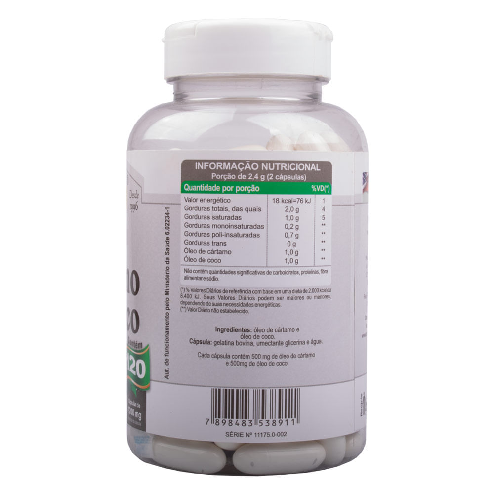 Cartacoco (sem cheiro) Óleo de Cártamo e Óleo de Coco (1000mg) 120 ... Cartacoco (sem cheiro) Óleo de Cártamo e Óleo de Coco (1000mg) 120 ...